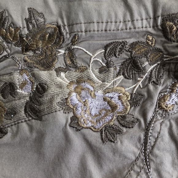 Cache | Pants & Jumpsuits | Cache Embroidered Brown Cargo Style Pants ...